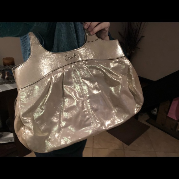 Coach | Bags | Coach Metallic Bag | Poshmark